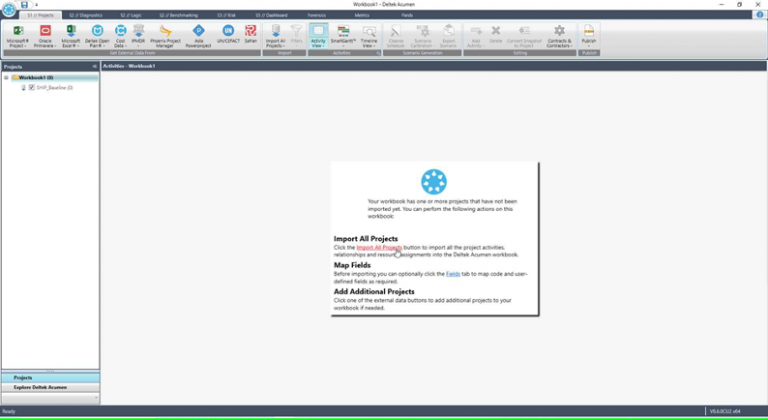Running a simple Schedule Quality Check using Deltek Acumen® Fuse ...